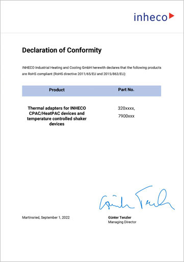 Inheco Standard & Custom Adapter Plates