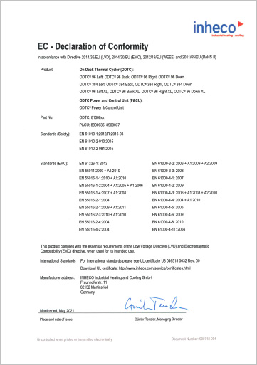 Inheco ODTC®: small and powerful on deck thermal cycler